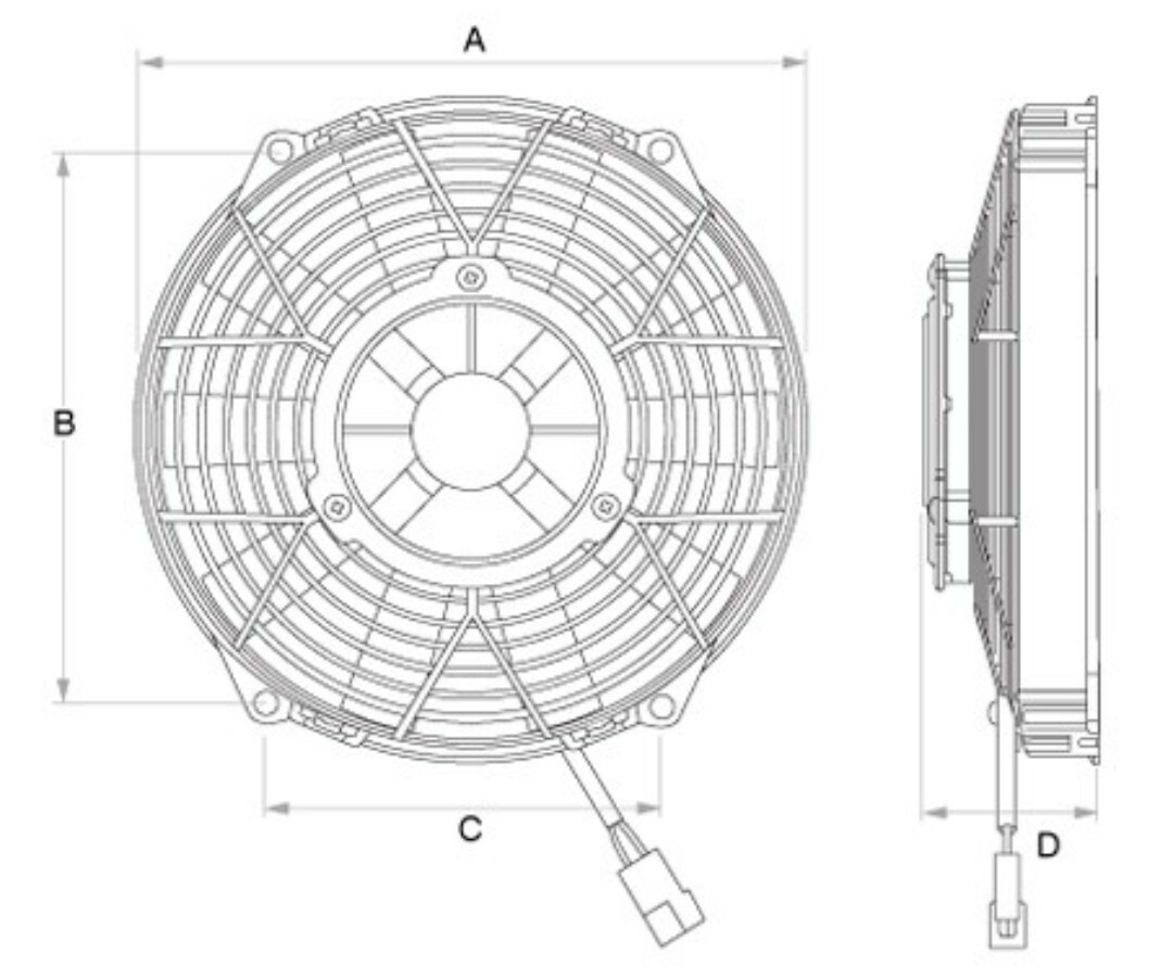 Thermo Fan 24v 12 Inch Universal with Puller Blade 331mm x 93mm - 1642 ...
