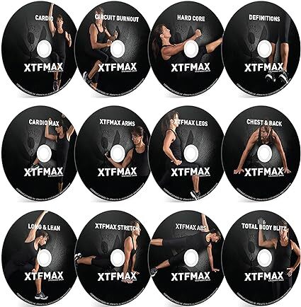 XTFMAX: 90 Day DVD Workout Program with 12 Exercise Videos + Training ...
