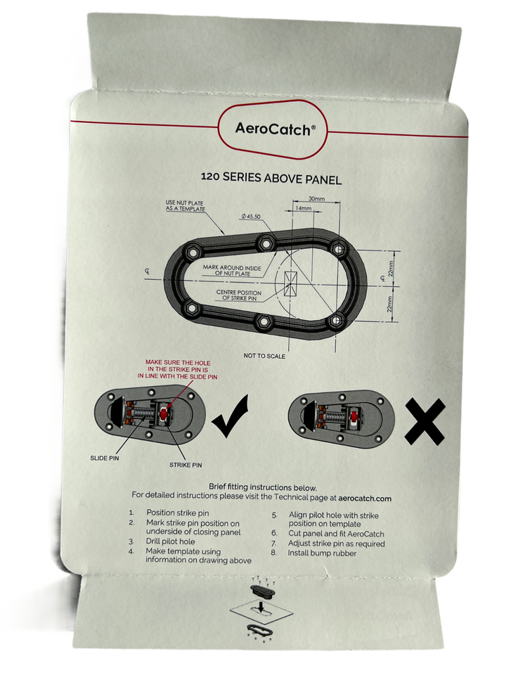 AeroCatch 120-2000 120 Series Flush Plus Black Hood Pin Latch Set Pair ...