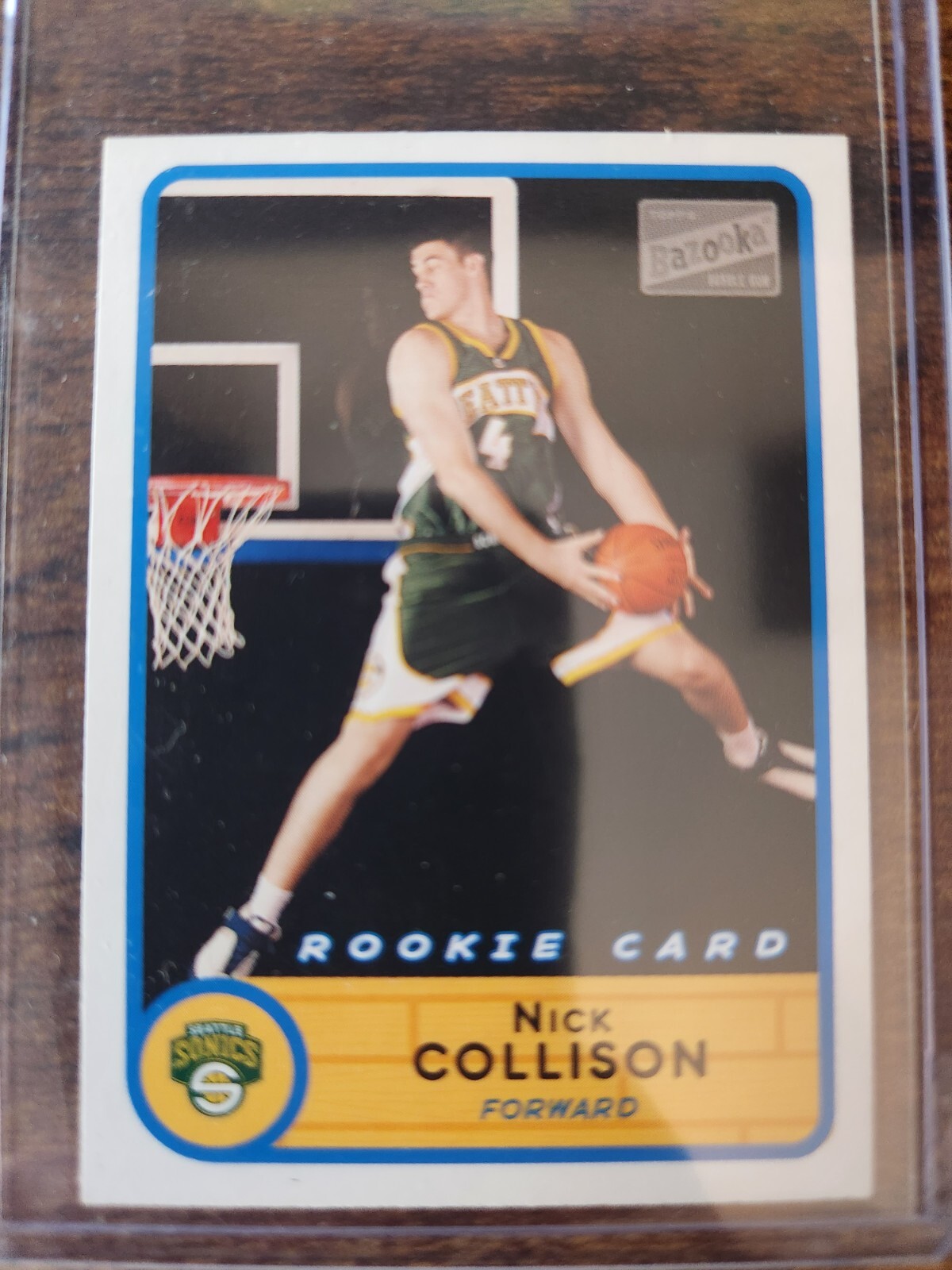 2003-04 Topps Bazooka Nick Collison Mini Rookie RC Green Jersey #250 ...