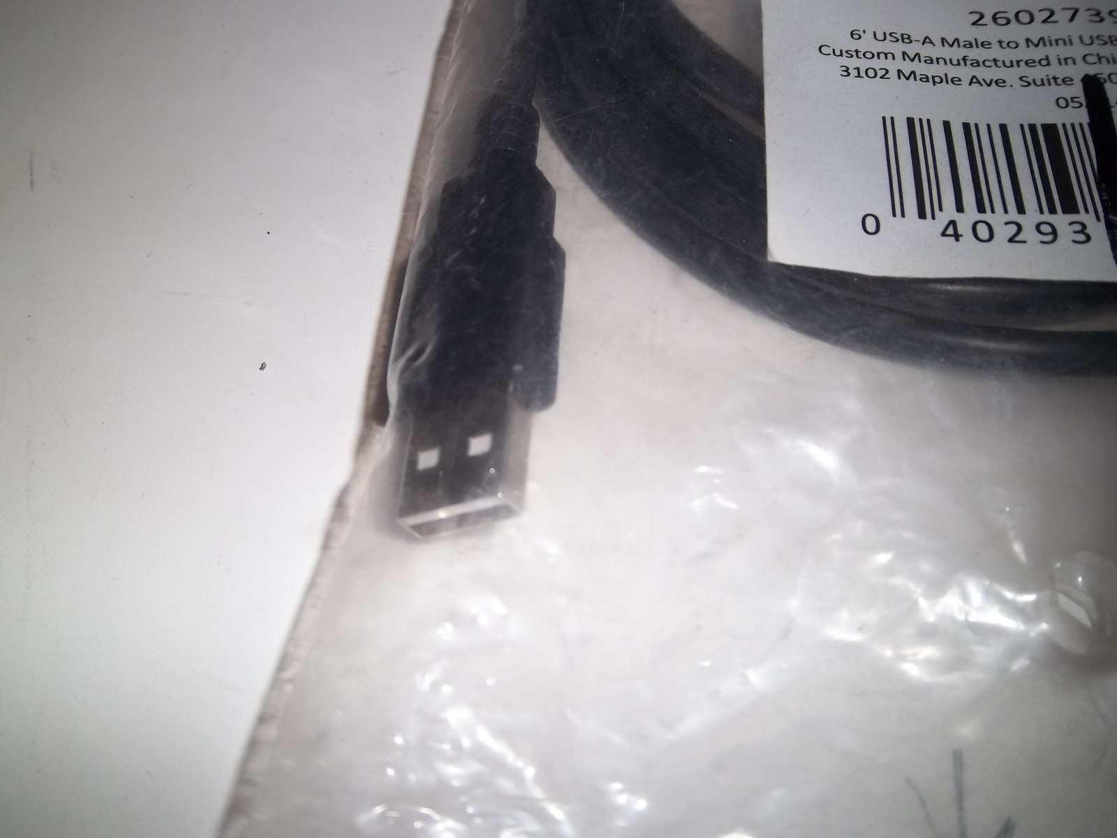 Radio Shack 6-Ft. USB 2.0 to Mini USB-B Cable (Black) USB Cable for ...