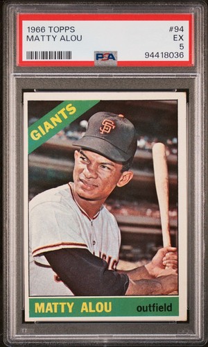 1966 TOPPS #94 MATTY ALOU PSA 5 EX GIANTS | eBay