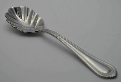 Wallace Chatham Bead Sugar Spoon Stainless Flatware 18/10 Glossy Beaded ...