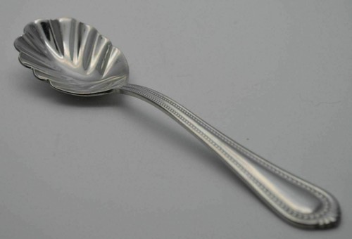 Wallace Chatham Bead Sugar Spoon Stainless Flatware 18/10 Glossy Beaded ...