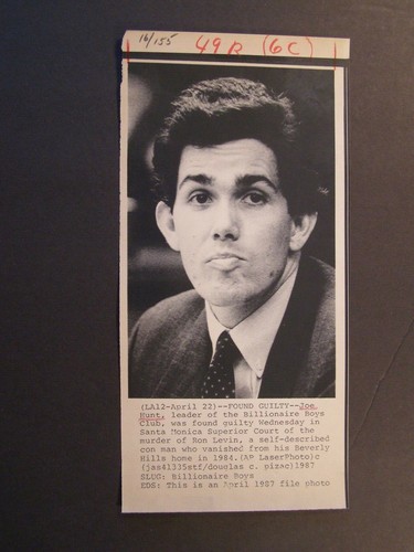 AP Wire Press Photo 87 Joe Hunt Billionaire Boys Club Guilty Slaying ...