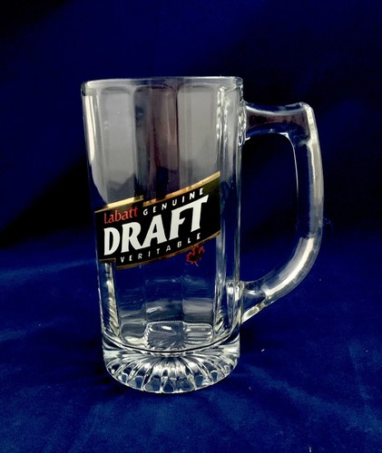 LABATT GENUINE DRAFT VERITABLE Glass Beer Mug Stein Glass | eBay