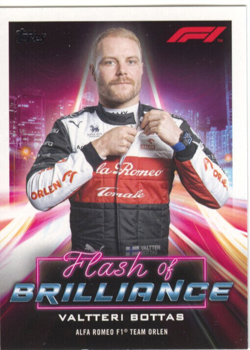2022 Topps Formula 1 F1 #FOB-VB Valtteri Botas Flash Of Brilliance F1 ...