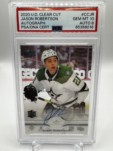 JASON ROBERTSON 2020 UD Clear Cut Rookie On Card Auto PSA 10 POP 1 CC ...