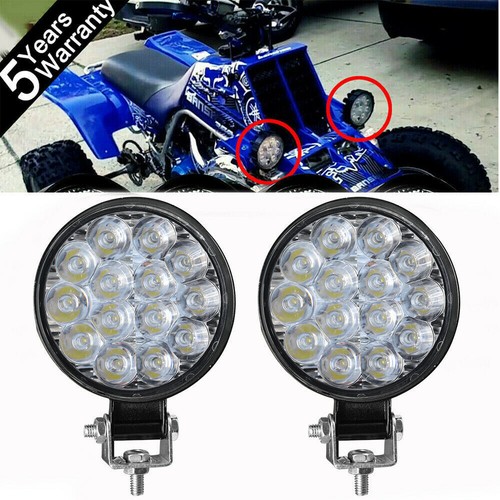 2PCS 4inch LED Lights Driving Round Spot Offroad Fog Lamp 4WD-UTE Work ...
