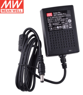 MEANWELL Power Adapter 18W GST18U09-P1J 9V 2A | eBay