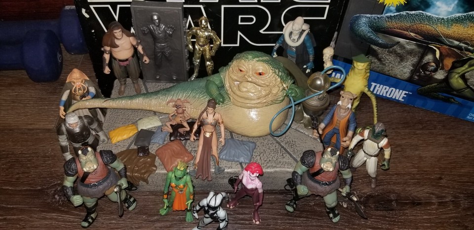 star wars Walmart Jabba The Hutt 2010 Action Figure Set & Lot of ...