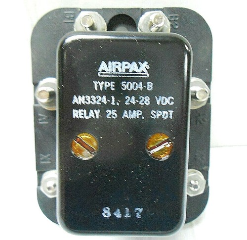 AN3324-1 AIRPAX RELAY 24-28 VDC/ 25 AMP OLD STOCK ALT PN 5004-B for ...