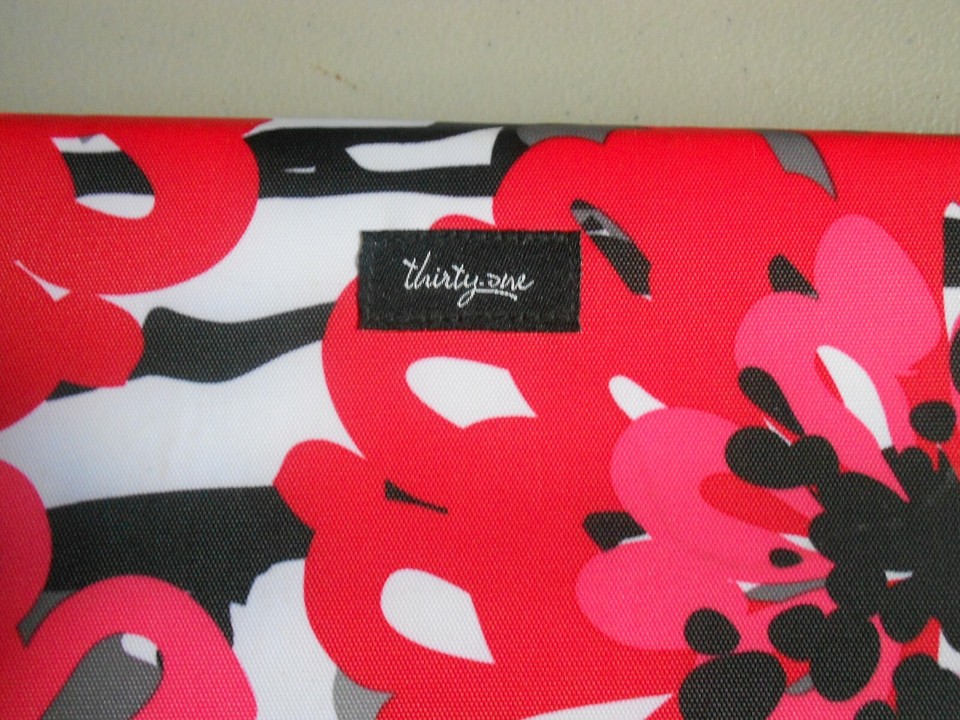 Thirty One Bold Bloom Red Fold It Up Organizer IPad/Tablet Holder--FITS ...
