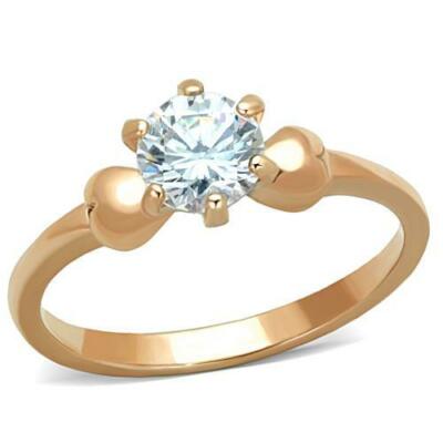 TK1596 - IP Rose Gold(Ion Plating) Stainless Steel Ring with AAA Grade ...