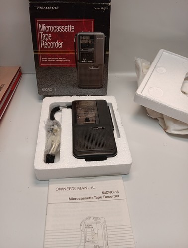 Vintage Realistic Micro-14 MicroCassette Tape Recorder (Model 14-1175 2 ...
