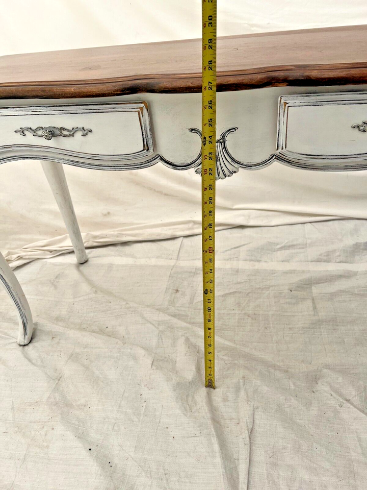 Ethan Allen Sofa Table Console French Country Factory Painted ...