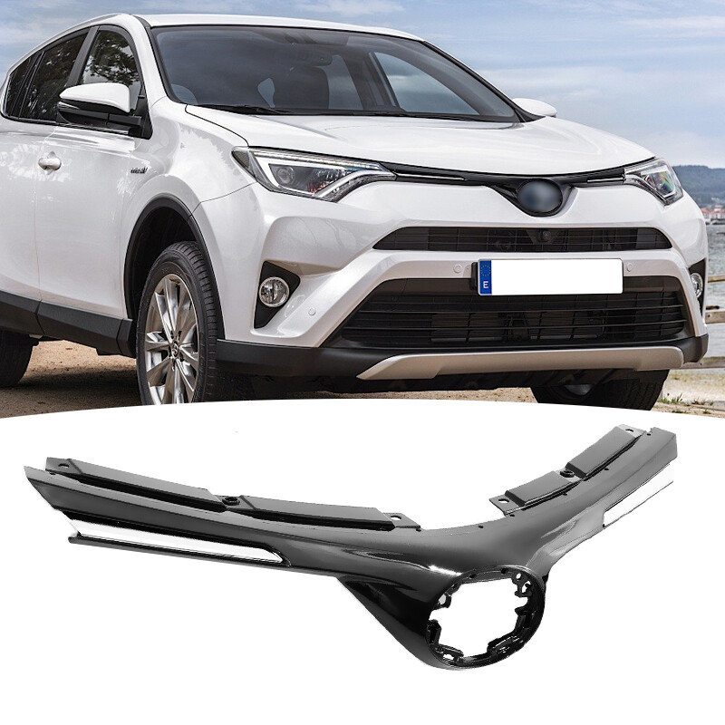Fit For 2016-2018 Toyota RAV4 LE XLE Front Bumper Grille Grill w/Chrome ...