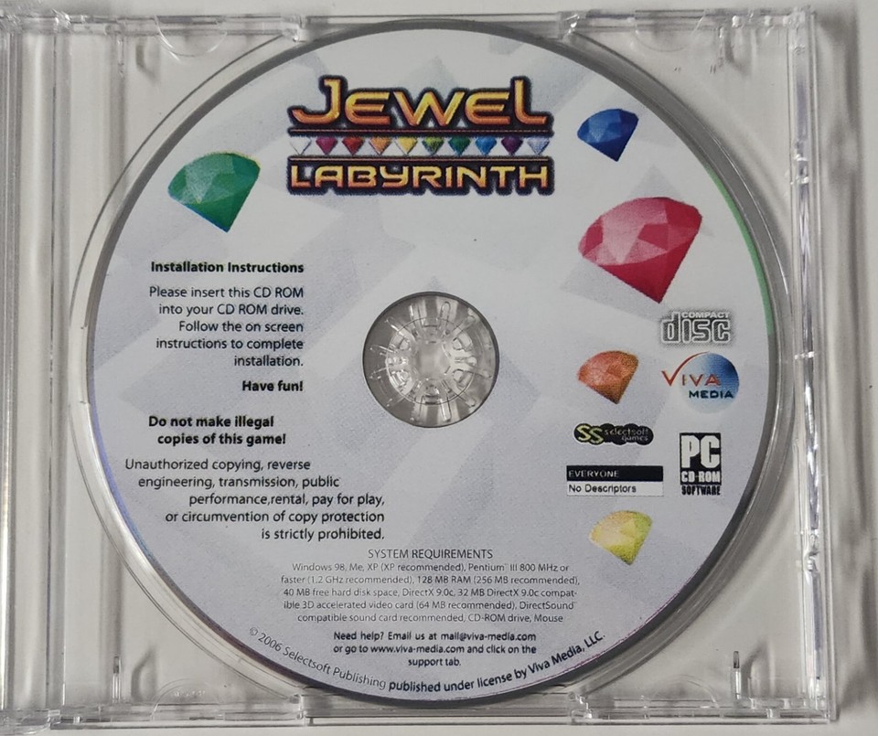 Jewel Labyrinth (PC, 2006) CD-ROM Very Clean W/ Slipcover & Fast Free Shipping! 798936832986| eBay