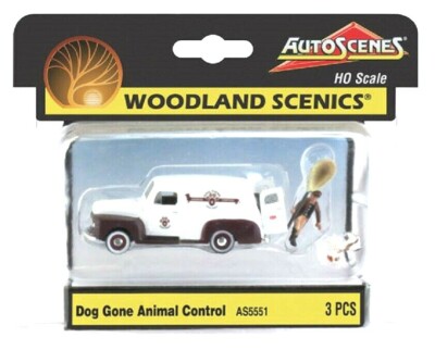 HO Scale Woodland Scenics AutoScenes AS5551 Dog Gone Animal Control ...