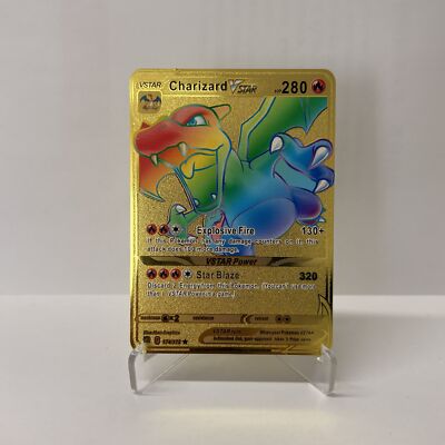 Charizard VSTAR Gold Metal Pokémon Card-Collectible Gift Display！nice ...