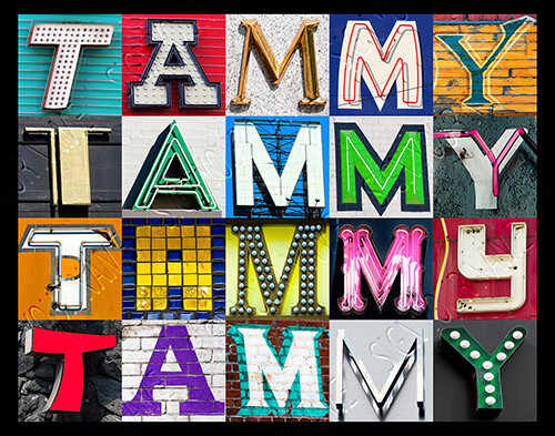 TAMMY Name Poster featuring photos of actual sign letters | eBay