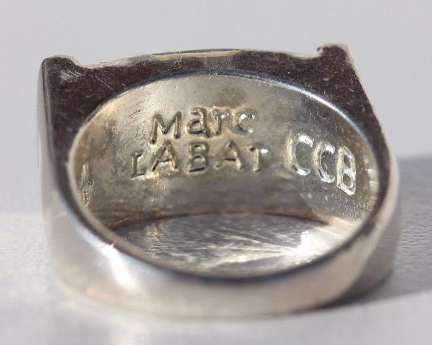 BAGUE FANTAISIE EN METAL ARGENTE - MARC LABAT - CCB - T. 54 - 9,3 g | eBay