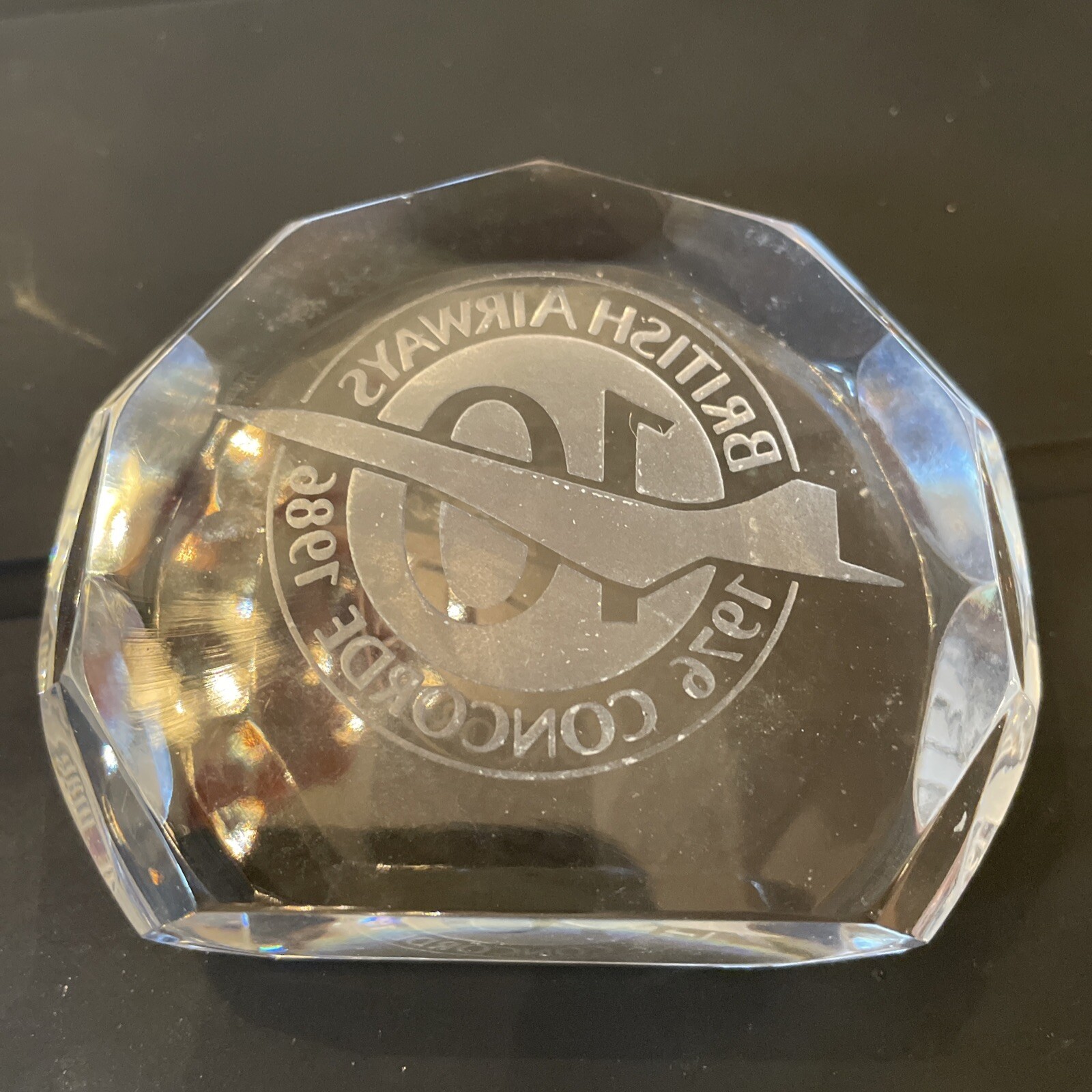 British Airways Concorde 10 Anniversary Paperweight | eBay