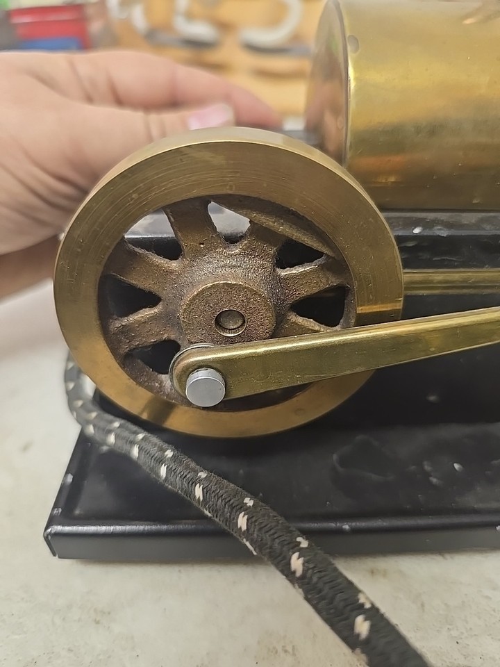 Vtg Steam Engine Mini Toy Hit Miss Motor Copper Brass Electric 1950s | eBay