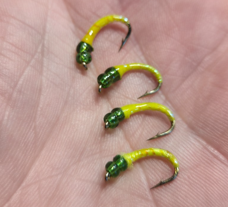 4 x Yellow Beaded Trout Buzzers Fly Buzzer Flies Size 10 | eBay UK