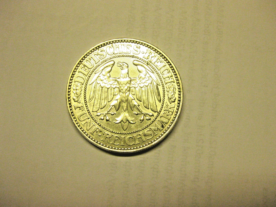 Weimarer Republik, Eichbaum, 5 Reichsmark 1929 A | eBay.de