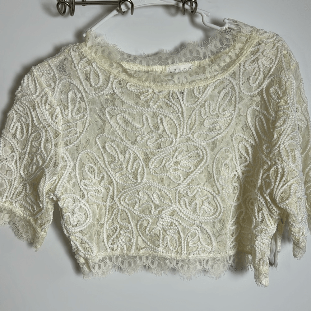 Leith cropped lace like top size S | eBay