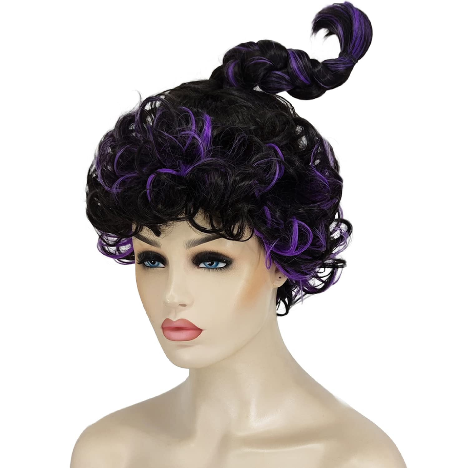 Juziviee Purple Black Braid Party Wig theatrical stage cute adult ...