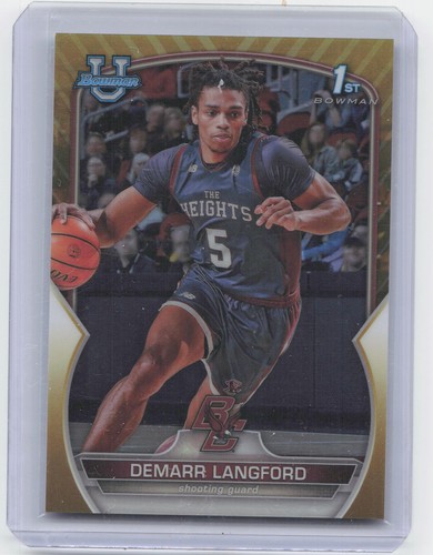 2022-23 Bowman University Chrome - Gold Refractor #53 Demarr Langford ...