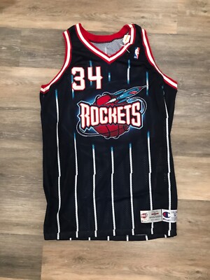 Hakeem Olajuwon 1995-96 Game Used Houston Rockets Jersey | eBay