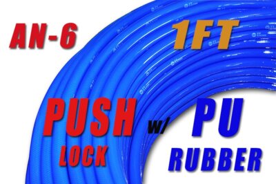 Blue -6 AN Push Lok Loc Lock Hose Fuel Line Coolant 7/16" Synthetic ...