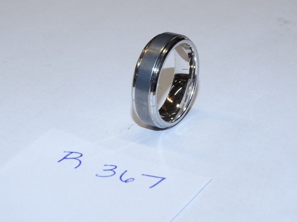 Triton Tungsten Carbide Wedding Ring 7mm Size 11-1/2 Silver w/ Raised ...