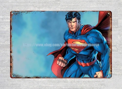 comics Superman metal tin sign garage Decorative Collectibles | eBay