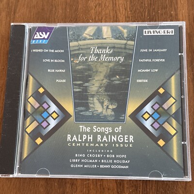 Thanks for the Memory: Songs of Ralph Rainger by Various (CD, 2001 ...