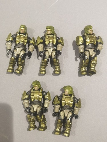 Mega Construx bloks HALO UNSC green Marine 5 FIGURES toy no weapon | eBay