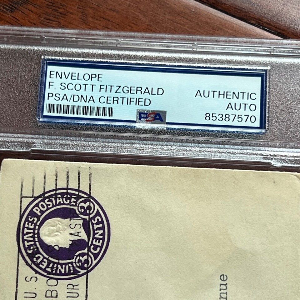 F. SCOTT FITZGERALD * PSA * Autograph Handwritten Envelope Signed and ...