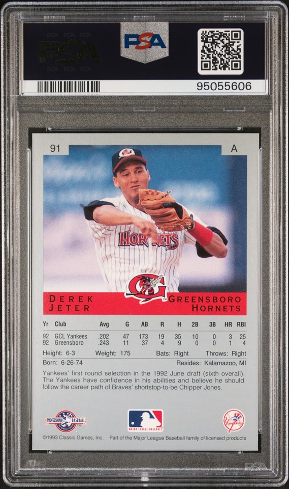 1993 CLASSIC BEST #91 DEREK JETER PSA 9 | eBay