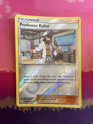 Pokemon Card Professor Kukui Sun & Moon Reverse Holo Uncommon 128/149 ...