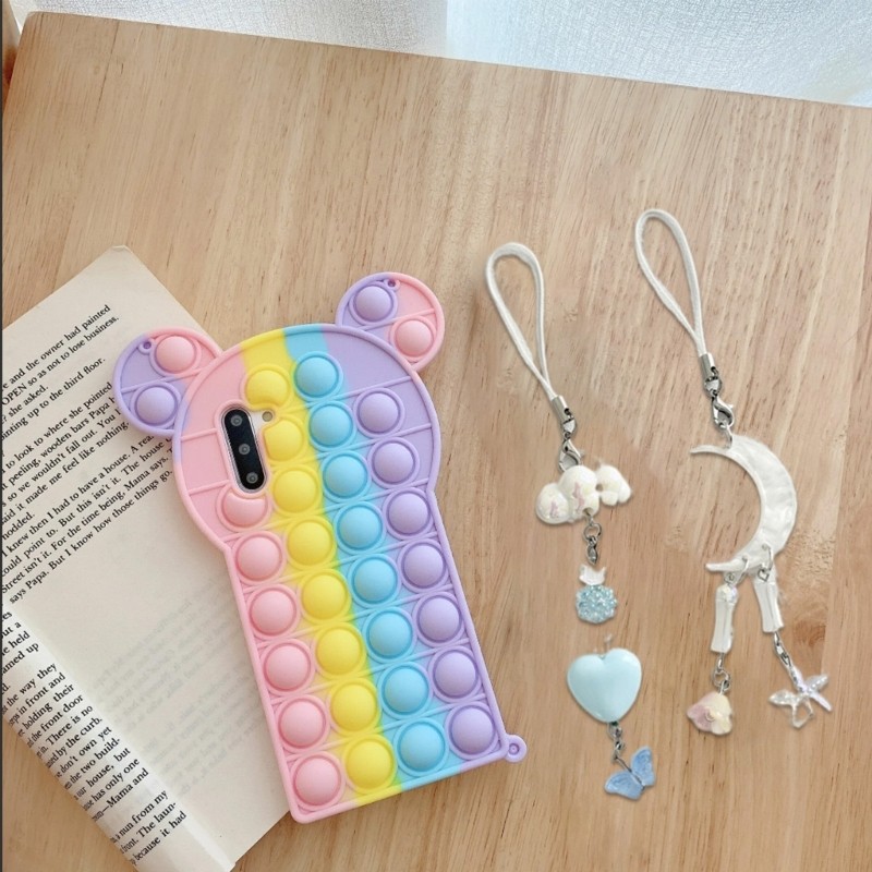 Girl Heart Candy-Colored Star Moon Bead Heart Keychain Sweet Car Bag ...