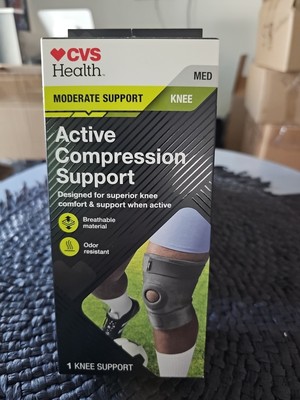CVS Health Active Compression Knee Support Breathable Material Size Med ...