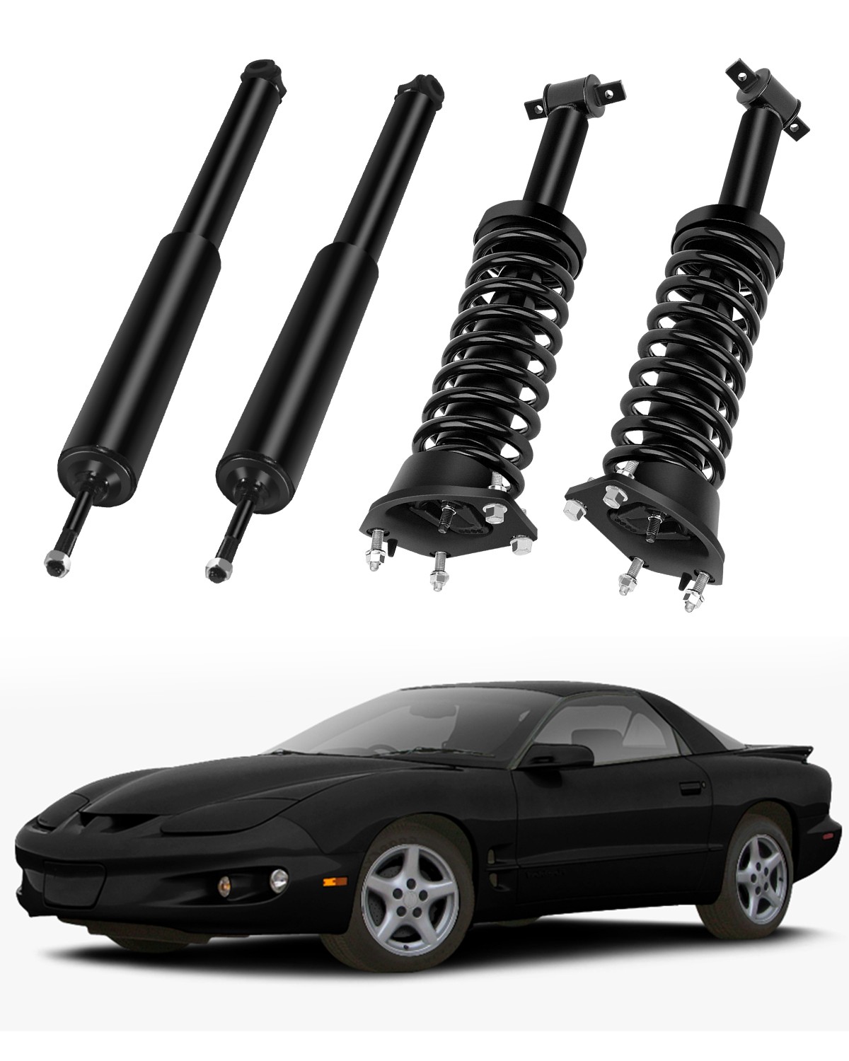 Front Complete Struts w/ Springs & Rear Shock Strut For 93-02 Chevrolet ...