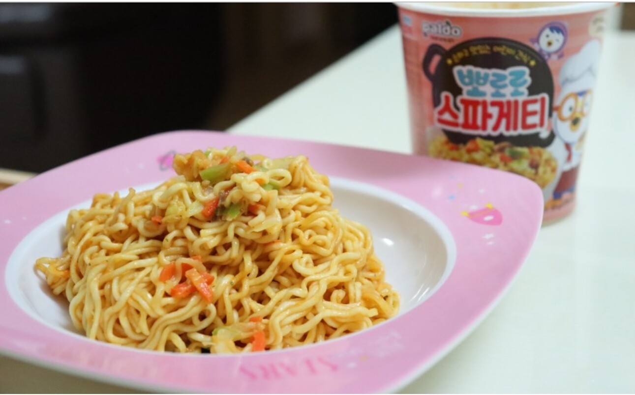 Korean Instant Noodle PALDO PORORO JJAJANG & SPAGHETTI 6pack Set Kids ...