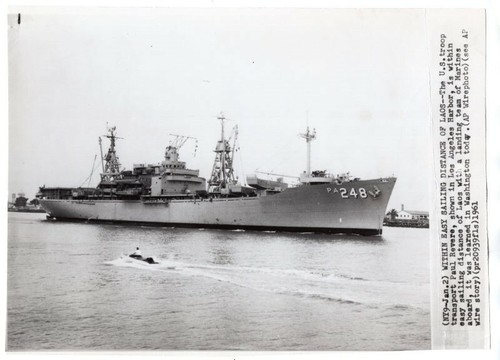 1961 Attack Transport APA-248 USS Paul Revere in Los Angeles Harbor ...