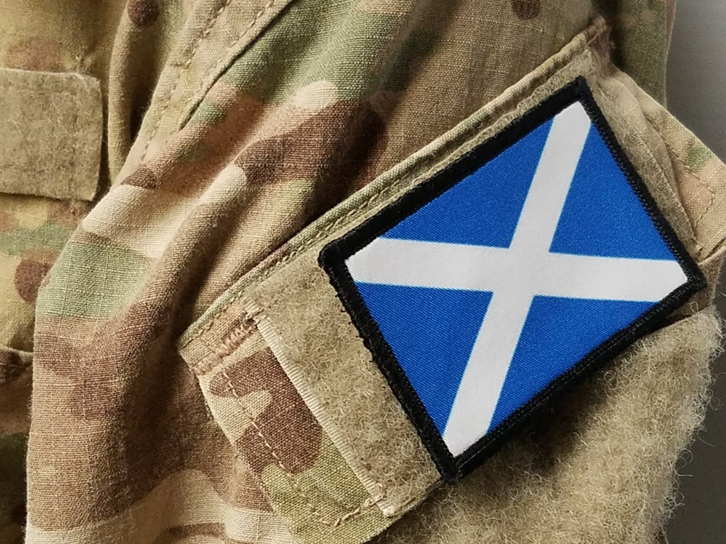 Scotland Scottish Flag Full Color Patch with hook backing Highlander | eBay