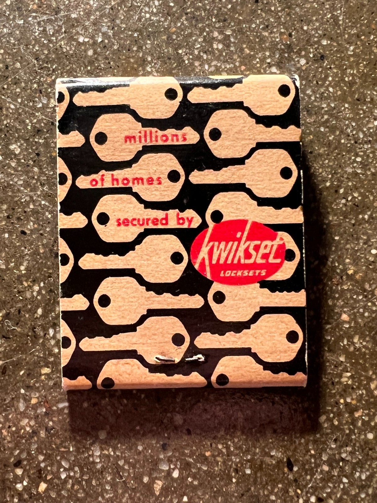 VINTAGE MATCHBOOK - KWIKSET LOCKSETS - INDIANA WHOLESALERS - EVANSVI ...