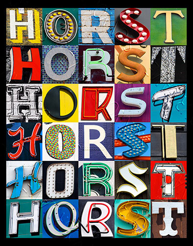 HORST Name Poster featuring photos of actual sign letters | eBay